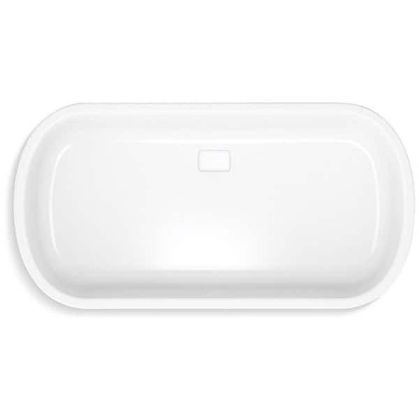 Kallista Laura Kirar 66" Cast Stone Freestanding Soaking Bath Tub with - Bed Bath & Beyond ...